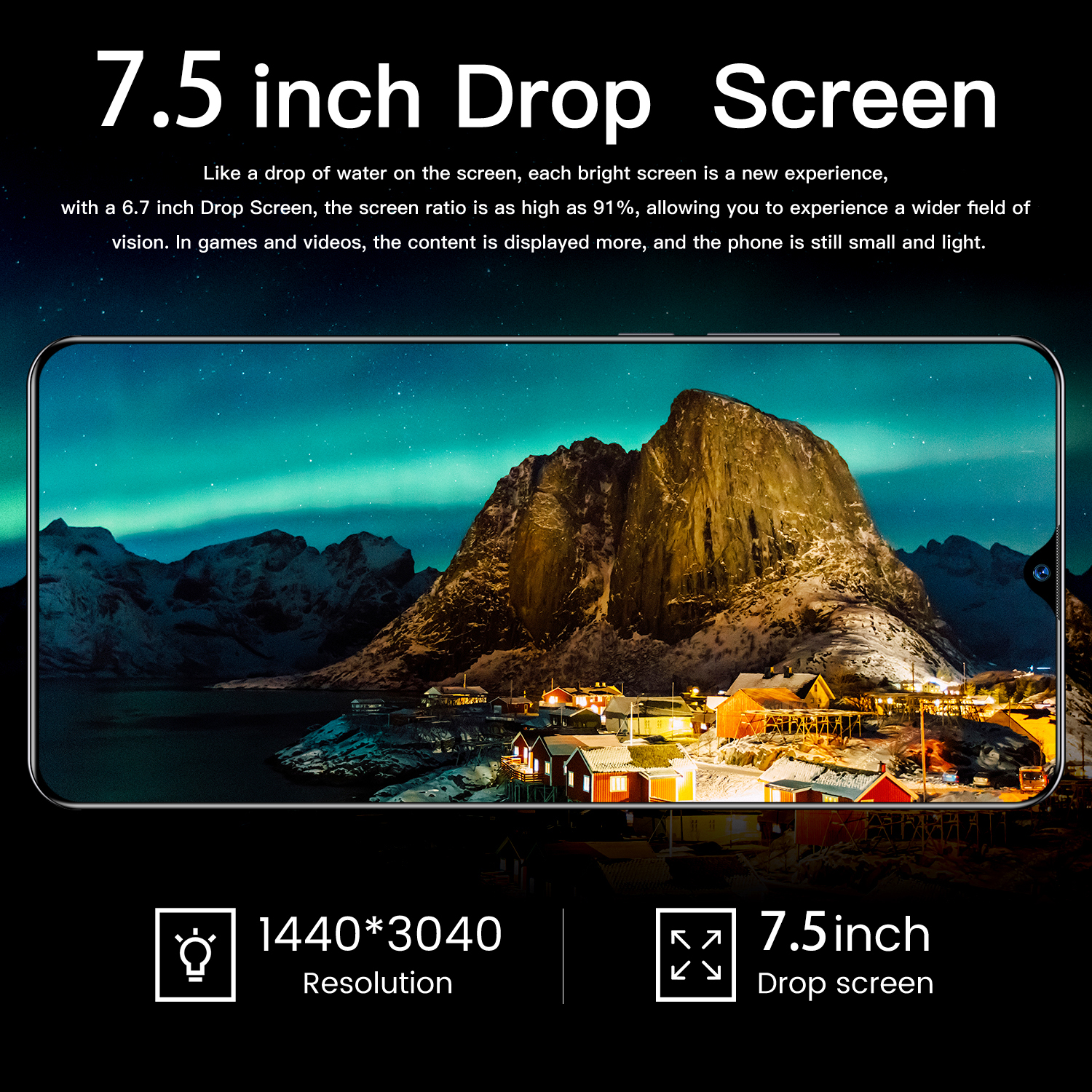 โทรศัพท์มือถือ HAUWEI P40 Pro สมาร์ทโฟน 7.5นิ้ว RAM8GB ROM512GB ...