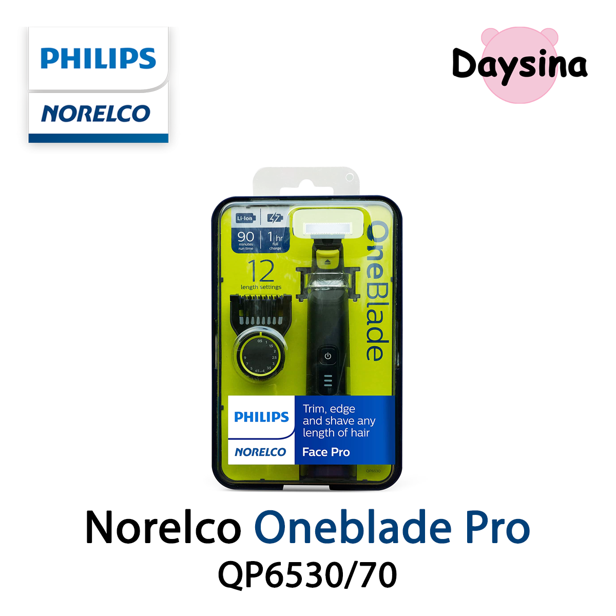 Philips Norelco OneBlade Pro Hybrid Electric Trimmer and Shaver, QP6530 ...