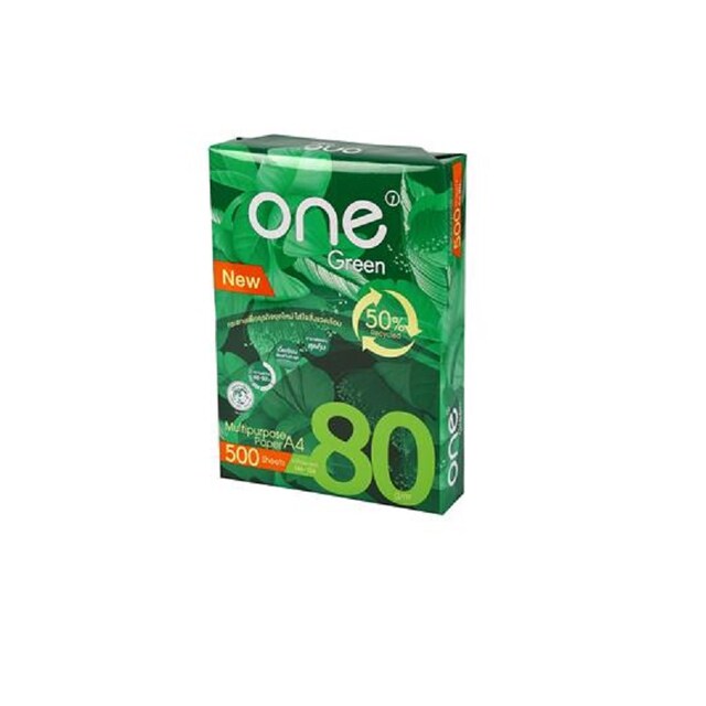 Copy Paper A4 80gsm. ONE Green 500sheets/ream.กระดาษถ่ายเอกสาร A4 80แก ...