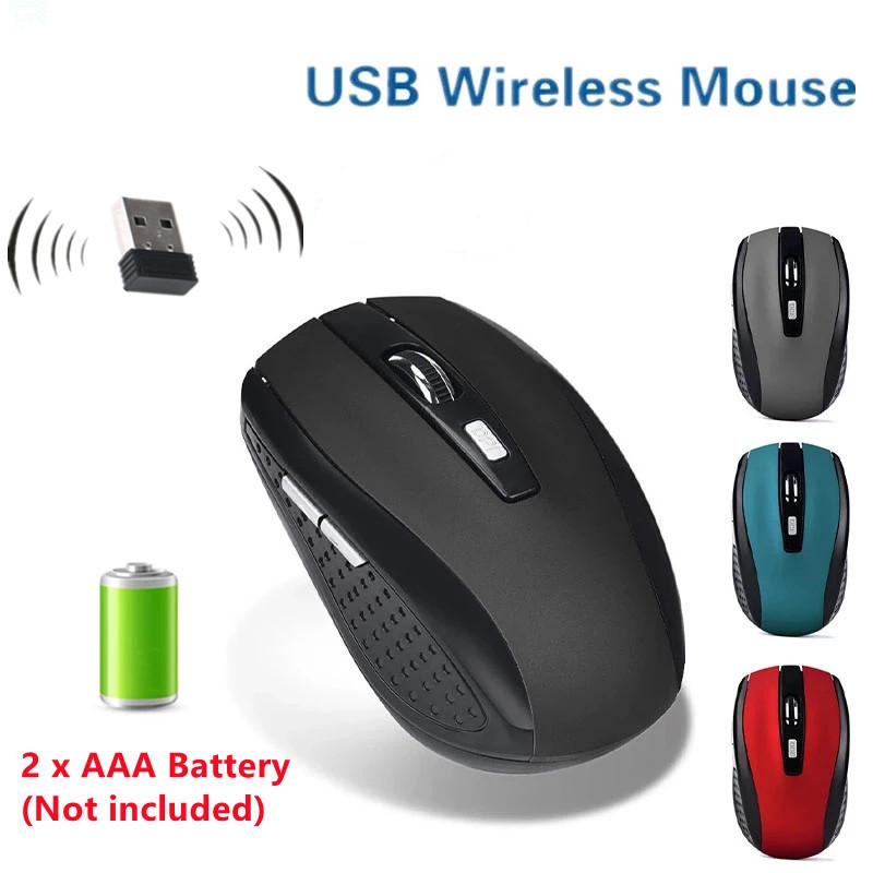 Mouse Raton Gaming 2.4GHz Wireless Mouse USB Receiver Pro Gamer For PC ...