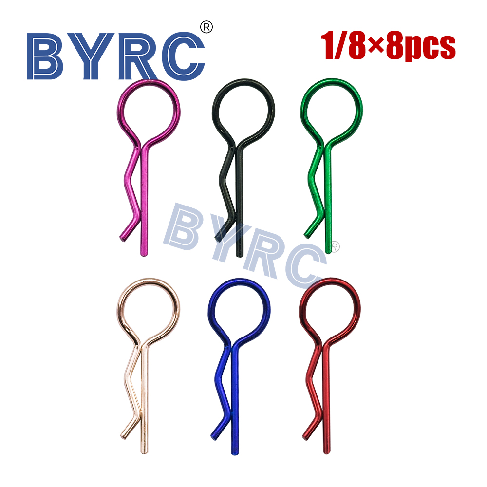 8Pcs multicolour Universal Stainless Steel Body Shell R Clips Pin for ...