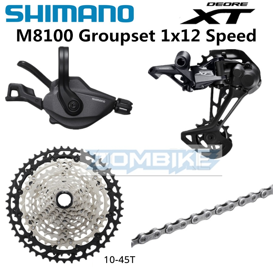 SHIMANO DEORE XT M8100 Groupset 32T /34T 170mm Crankset 12-Speed 10-45T 10-51T shifter Rear ...