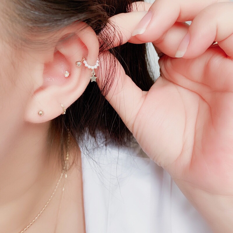 earika.earrings - comet piercing จิวหูเงินแท้จี้ดาว (ราคาต่อชิ้น) เหมาะสำหรับคนแพ้ง่าย - earika ...