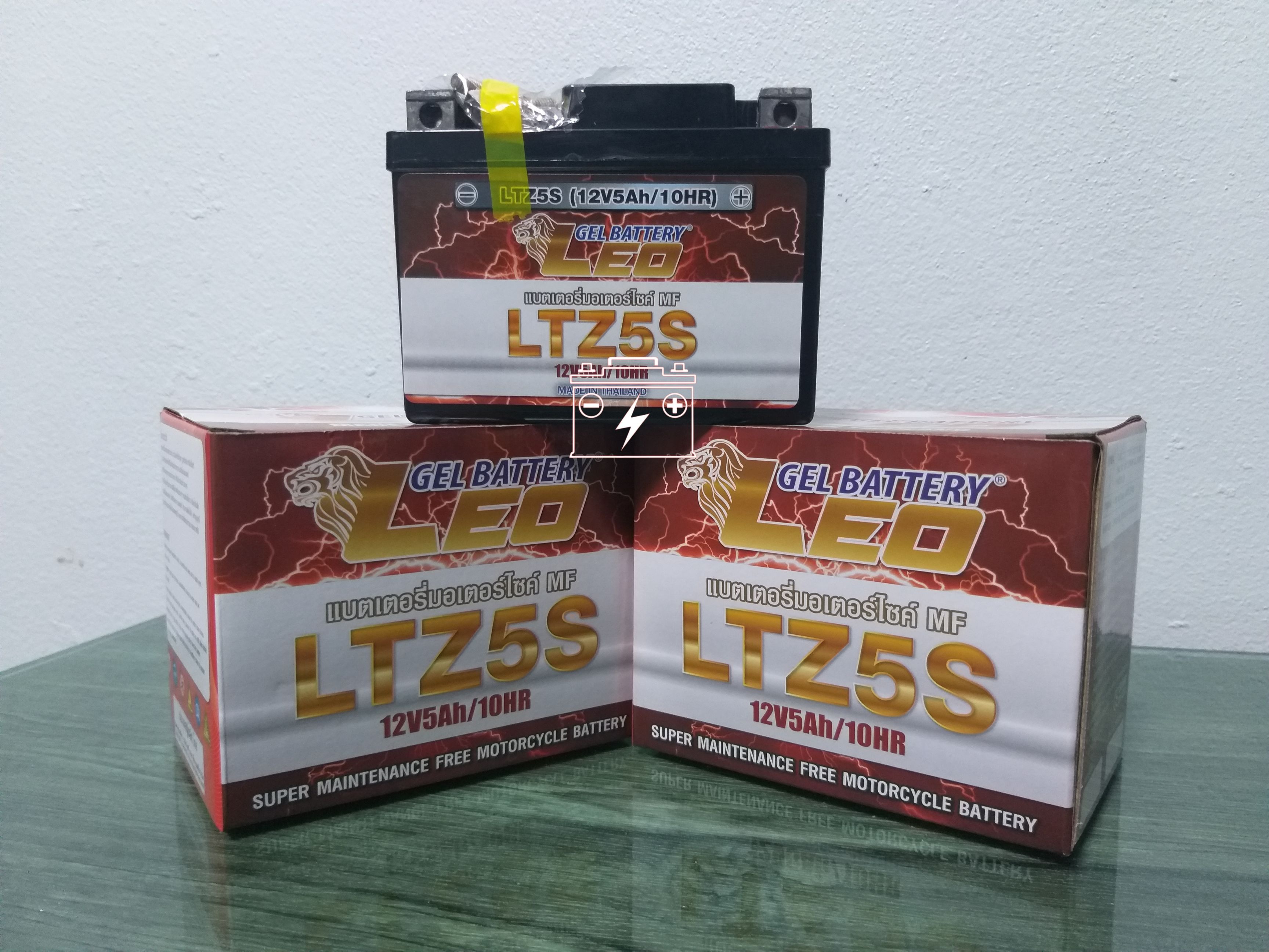 แบตเตอรี่ สำหรับ Honda wave ทุกรุ่น แบตเตอรี่ LEO LTZ5S 12โวลท์ 5แอมป์ ...