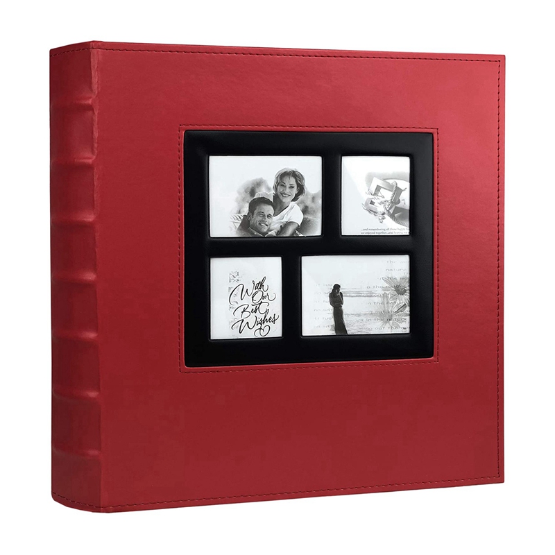 Photo Album Holds 4X6 400 Photos Pages Large Capacity Leather Cover ...