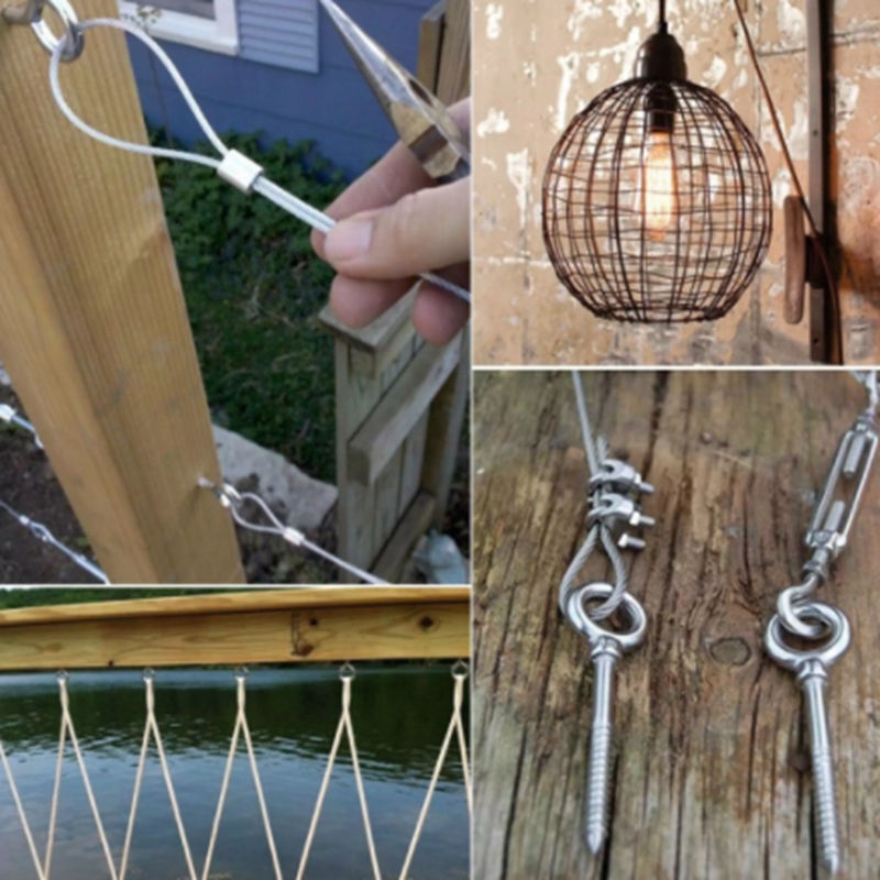 30M Wire Rope Cable Stainless Steel Turnbuckle Cord Kit for Sun Shade ...