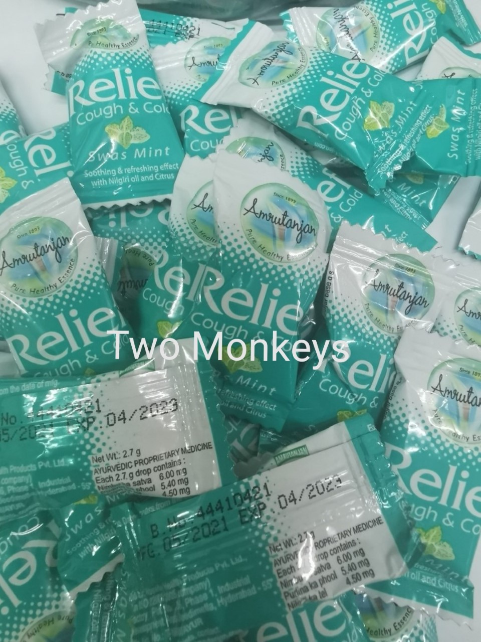 ลูกอม อินเดีย Amrutanjan Swas Mint (1แพค10เม็ด)ราคาต่อ 1 แพคนะคะ สินค้า ...