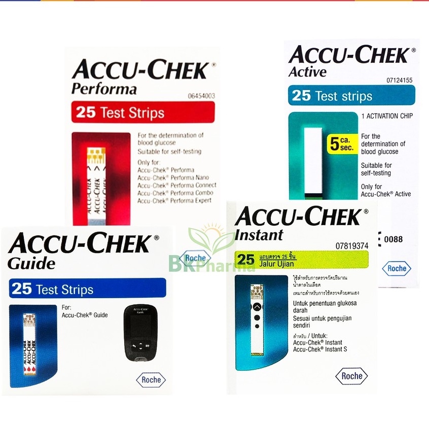 Accu-Chek Active Test Strip แผ่นตรวจน้ำตาล 25 test - Pharma-Healthcare ...