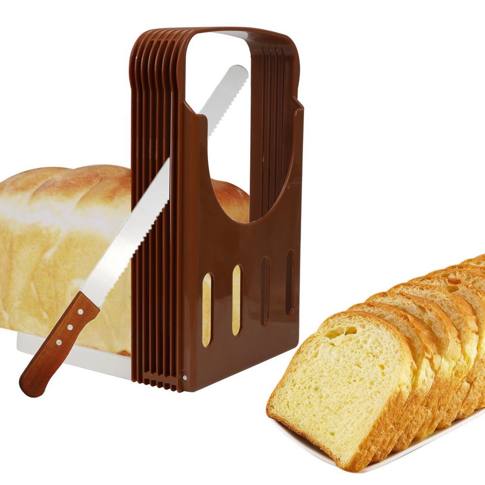 Loaf Cutter Rack Foldable Cutting Guide Slicing Tool Baking Tool Toast ...