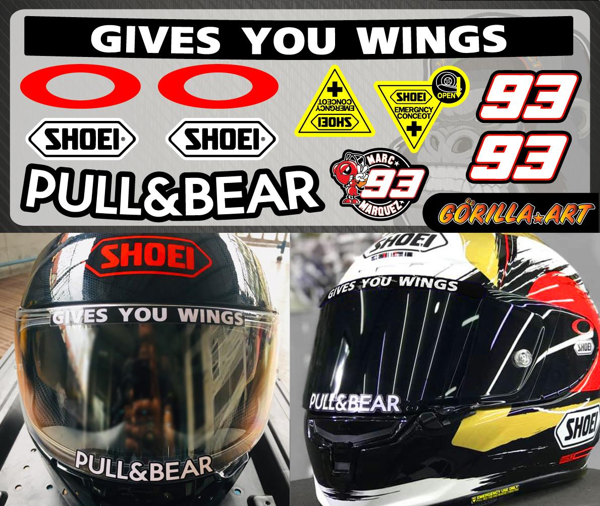 สติ๊กเกอร์ติดชิวหมวกกันน็อต SHOEI / Sticker Helmet Sticker SHOEI ...