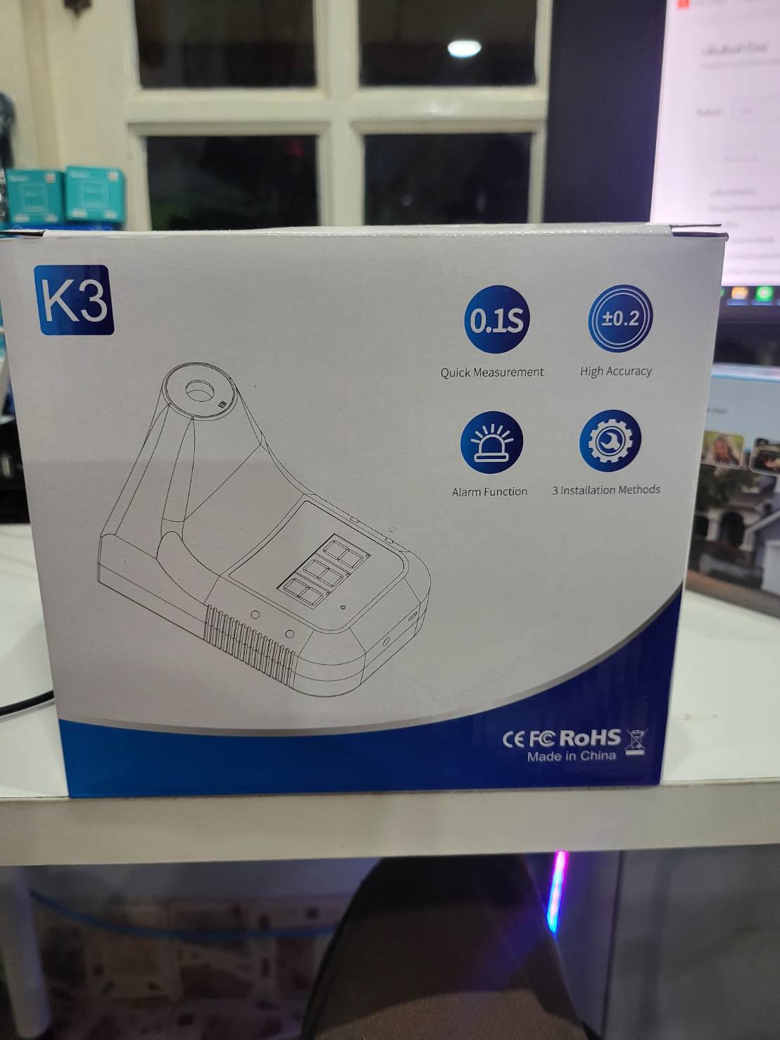 พร้อมส่ง HIP K3 ลดล้างสต๊อก เครื่องวัดอุณหภูมิ พร้อมขา อุปกรณ์ครบ ถ่าน สาย USB Adapter เครื่อง ...