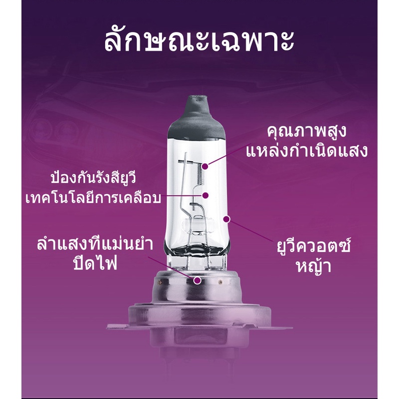 Vision Plus H1 H3 H4 H7 H11 HB4 9006ความสว่างของฮาโลเจน +60 ไฟหน้ารถสูง ...