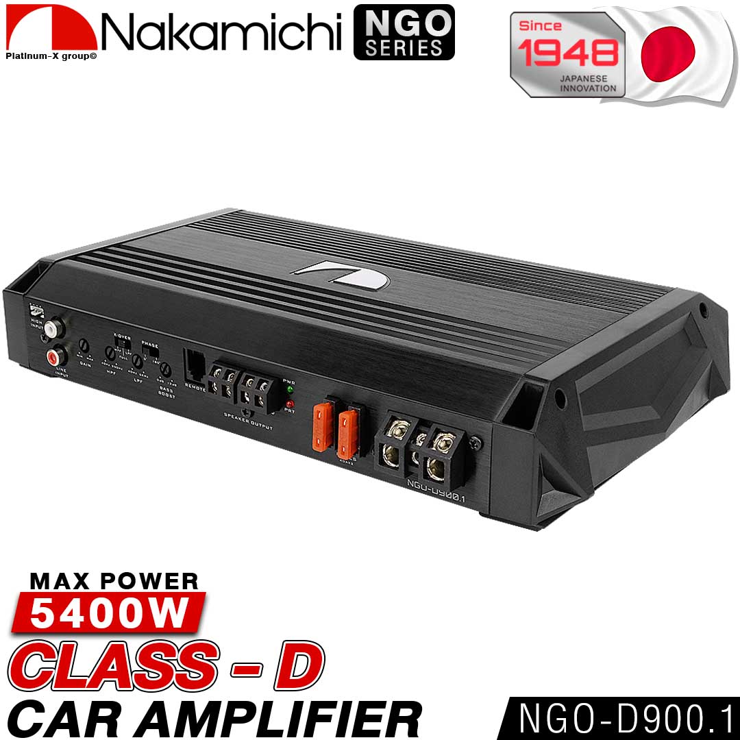 NAKAMICHI AMPLIFIER CLASS D Max Power 5400W NGO-D900.1 / เพาเวอร์แอมป์ ...