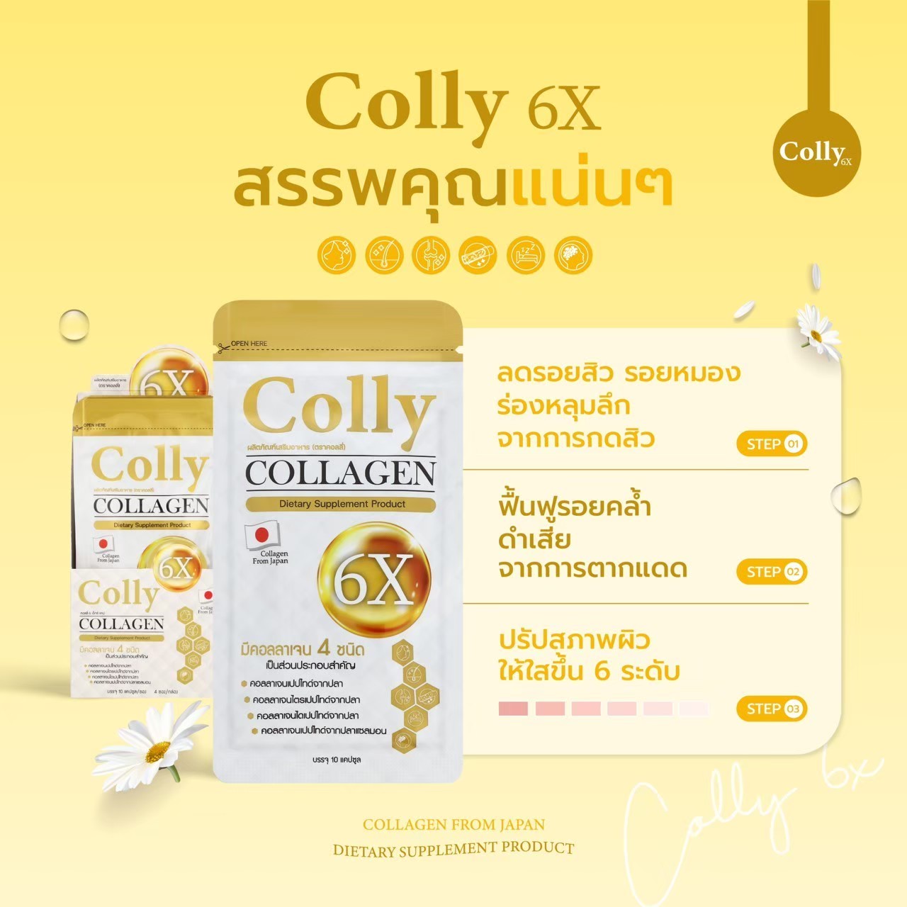 Colly 6X Cap แบบซอง บรรจุ 10 แคปซูล | Lazada.co.th