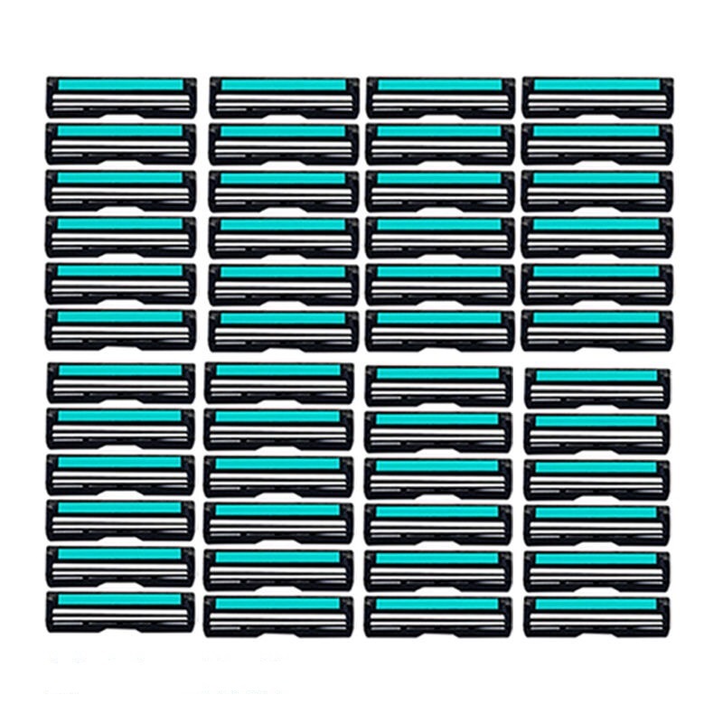 (สินค้าพร้อมส่ง + COD) razor blades มีดโกนหนวดแบบแมนนวล 48 ใบมีดโกนแบบ ...