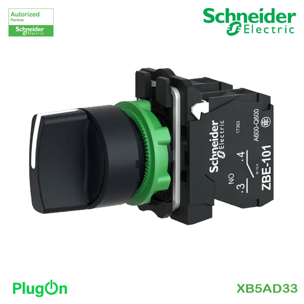 XB5AD33 - Schneider Electric - สวิตซ์ซีเลคเตอร์ 3 ตำแหน่ง ชนิดแบบค้าง ...