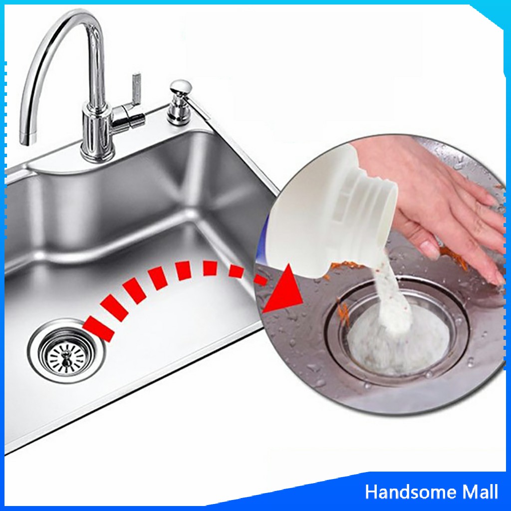 Handsome แก้ปัญหาท่ออุดตัน เกร็ดสลายล้างท่อ โซดาไฟ แบบขวด110 g น้ำยา ...