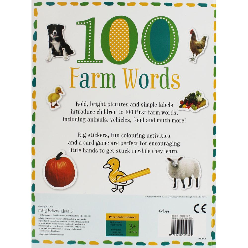 100 Farm Words Activity Book with Big Stickers (หนังสือกิจกรรมภาษา ...