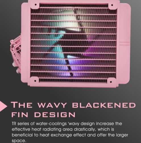 DarkFlash DX120 pink CPU Liquid water cooling Cooler RGB120mm pc Fan ...