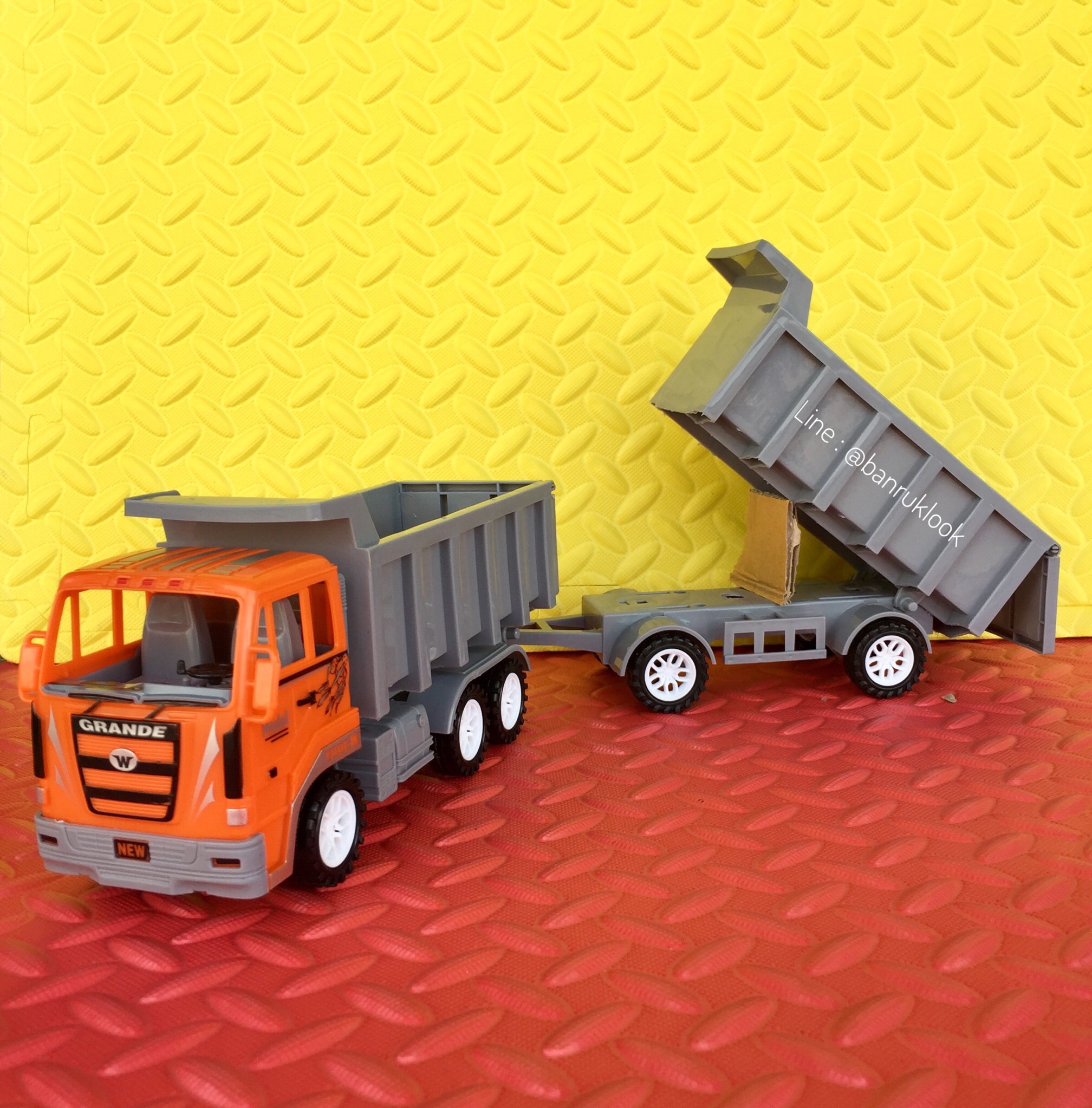 รถของเล่น รถดั้ม รถดั้มของเล่น รถดั้มพ่วง คันใหญ่ยกได้จริง แยกพ่วงได้ ...