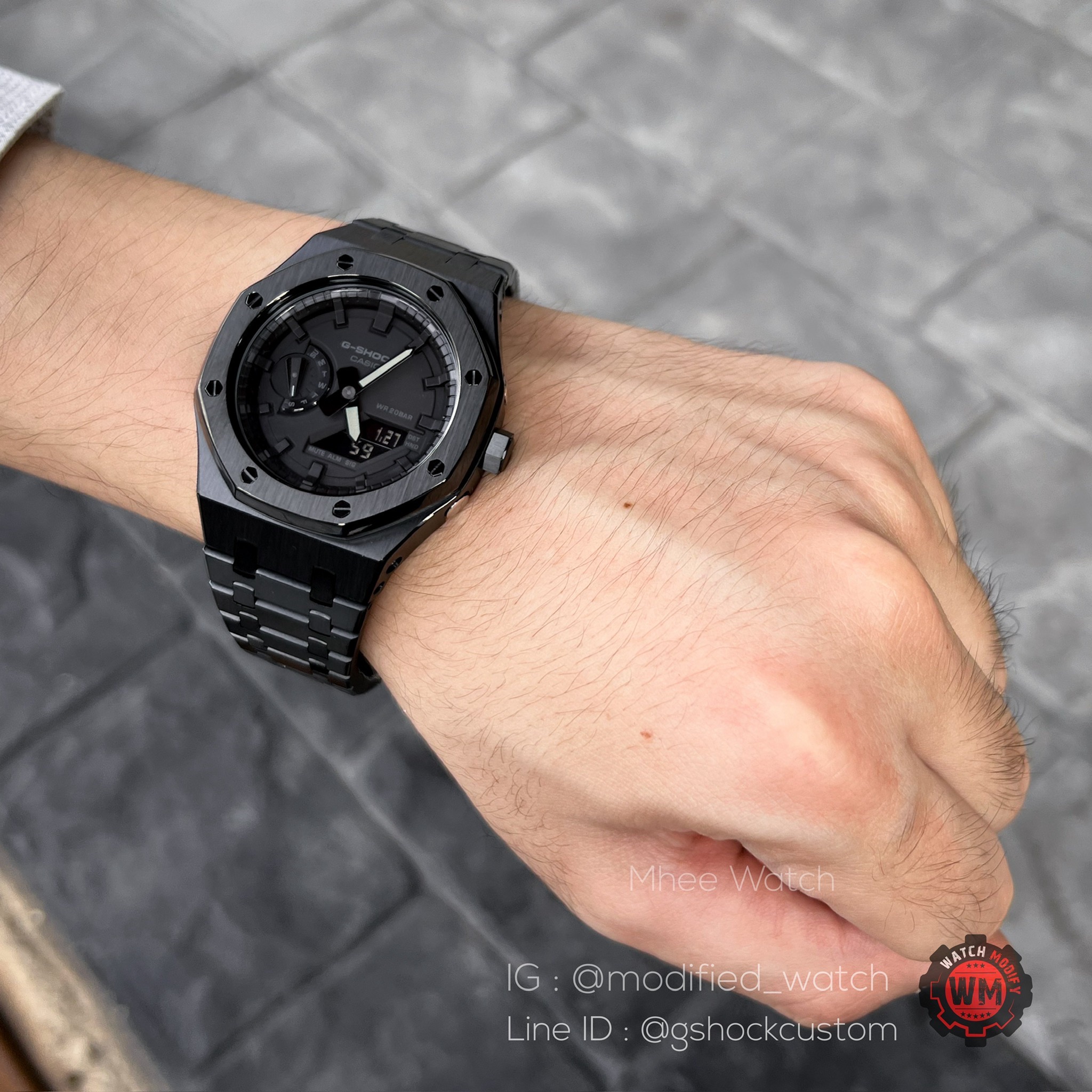 G-Shock Custom All in Black AP Style new Generation of Bezel and Strap ...