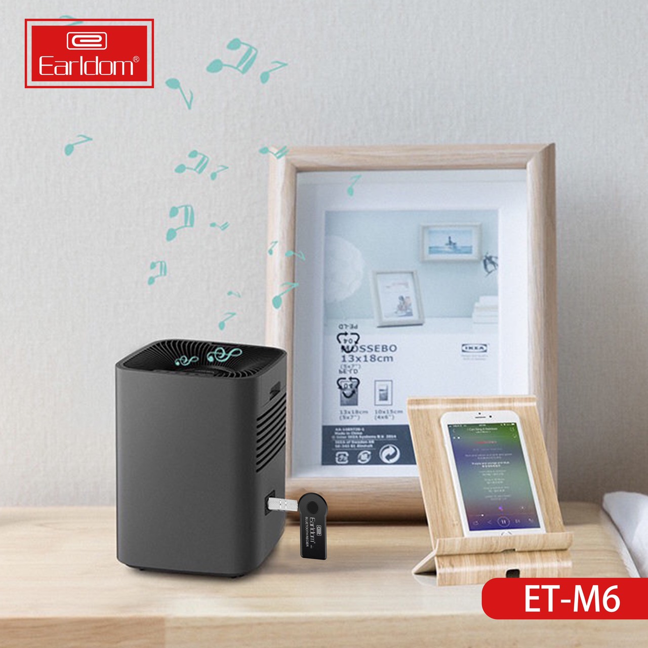 Earldom M6 Car Bluetooth อุปกรณ์รับสัญญาณบลูทูธ BluetoothReceiver Aux 3.5มิลลิเมตรรับเสียงเพลง ...