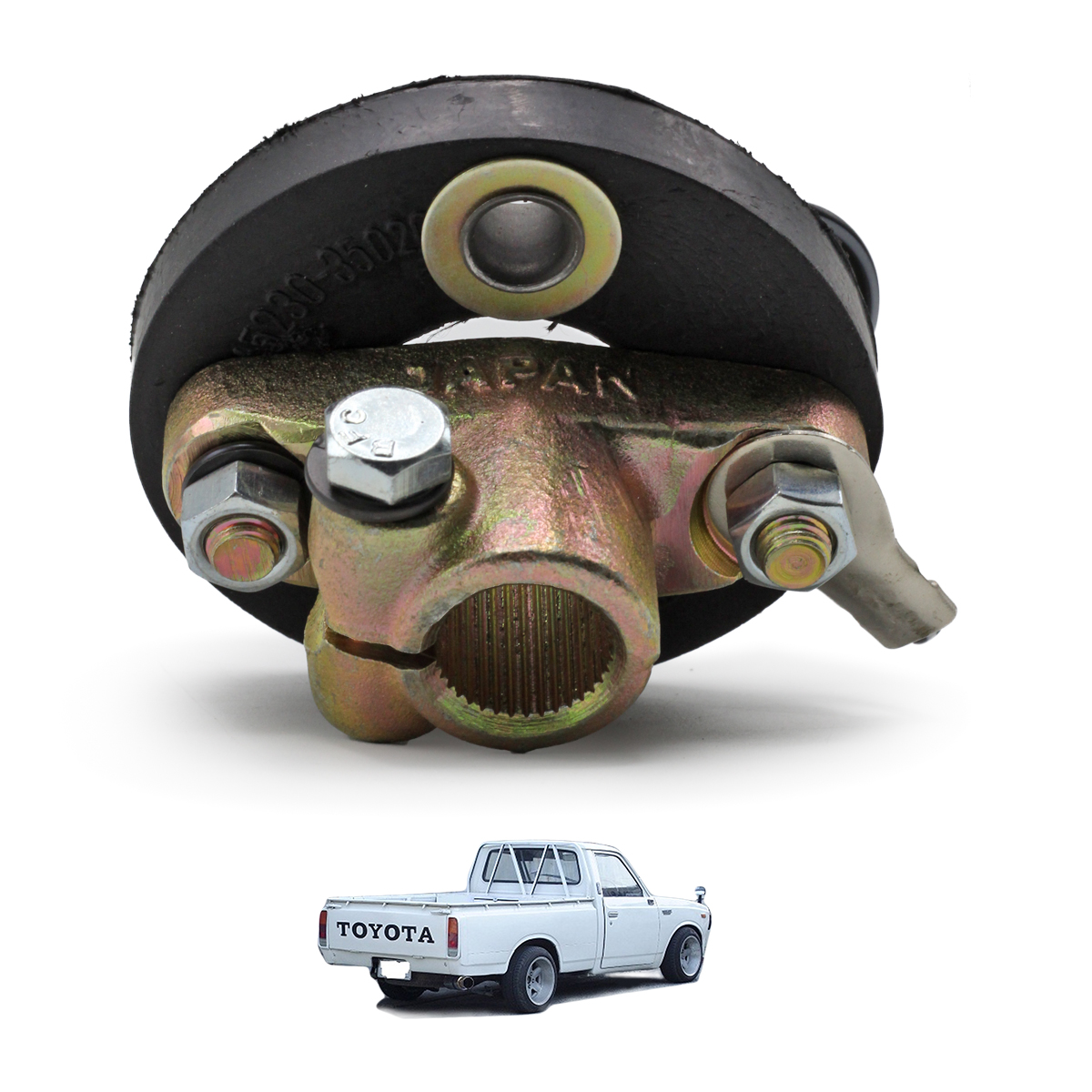 ยางยอยพวงมาลัยพร้อมเฟือง ยางพวงมาลัย จำนวน 1ชุด สีดำชุบ Toyota Hilux ...