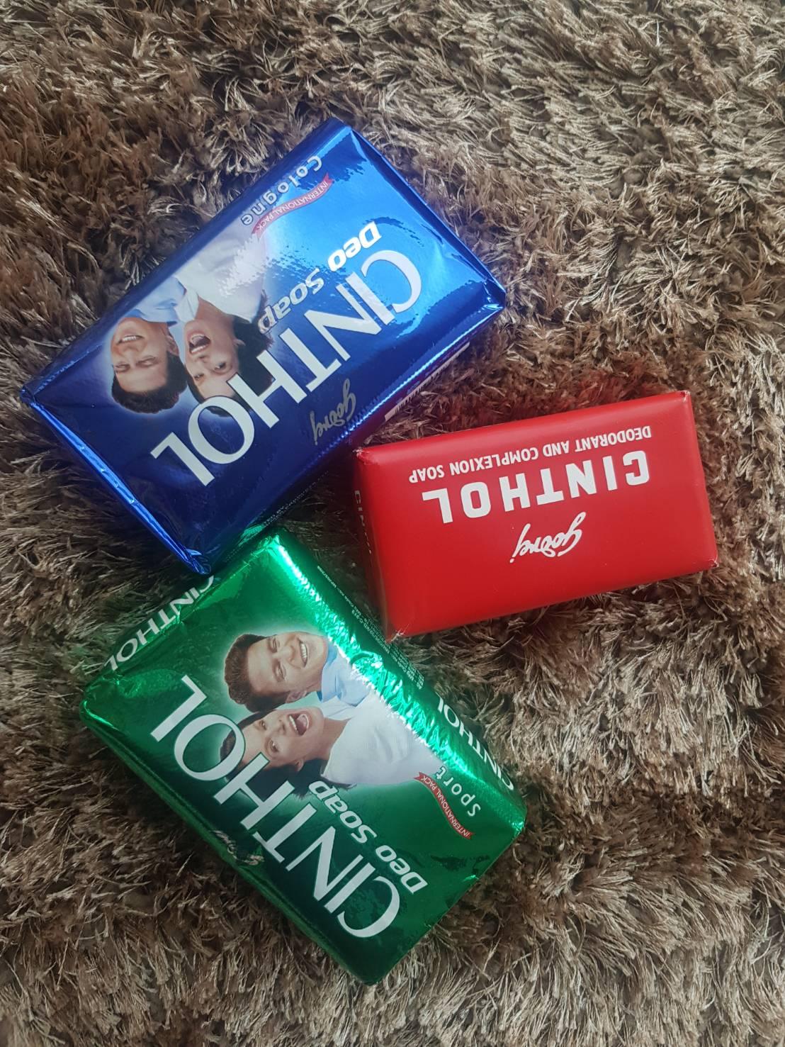 Cintho Blue สบู่ซินทอล Cologne Deo Soap –125g ก้อนสีฟ้า ( 3 ก้อน ...