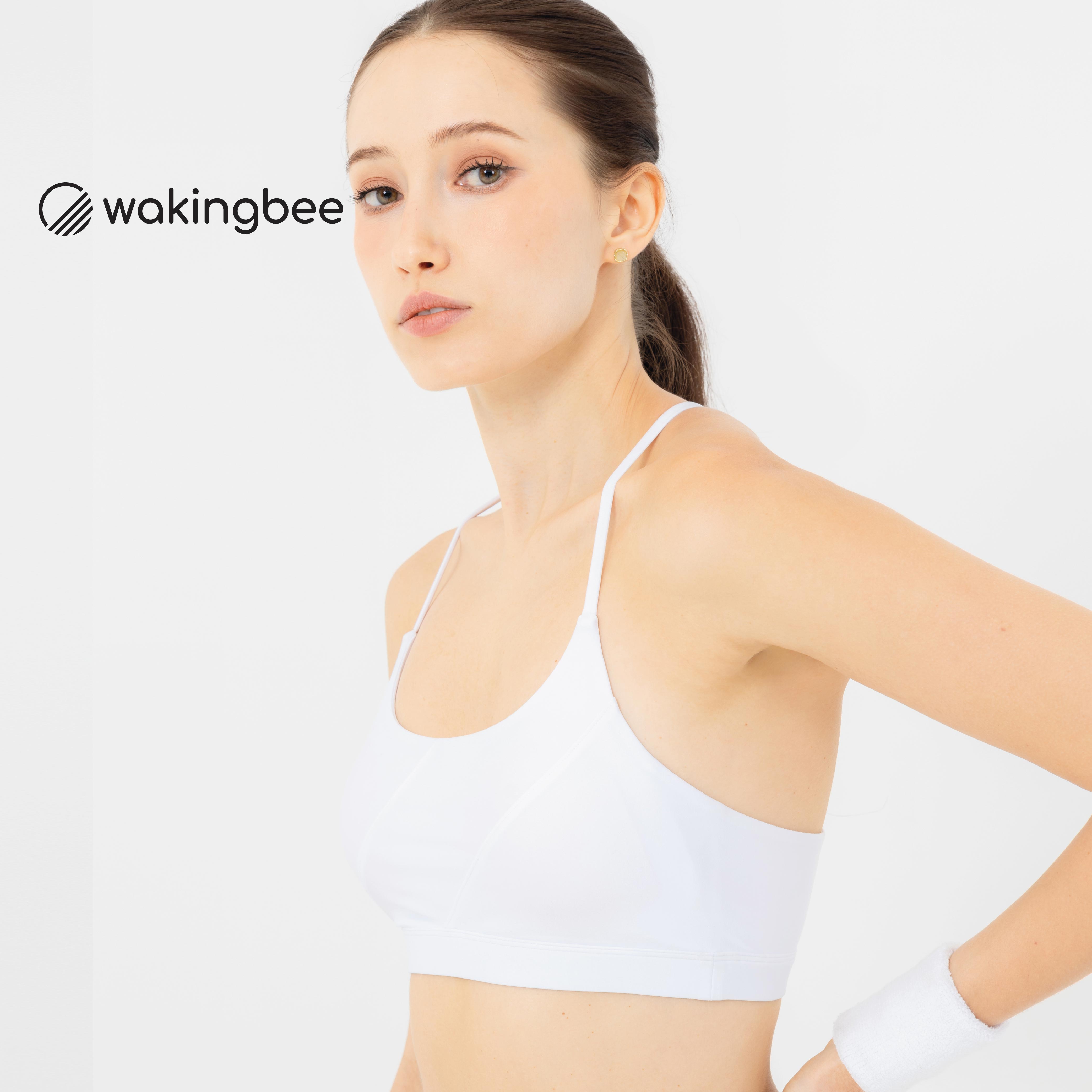 Wakingbee Tangled Bra (White) สปอร์ตบรา ออกกำลังกาย ดีไซน์น่ารัก ผ้านุ่ม กระชับ ใส่สบาย สายหลัง ...