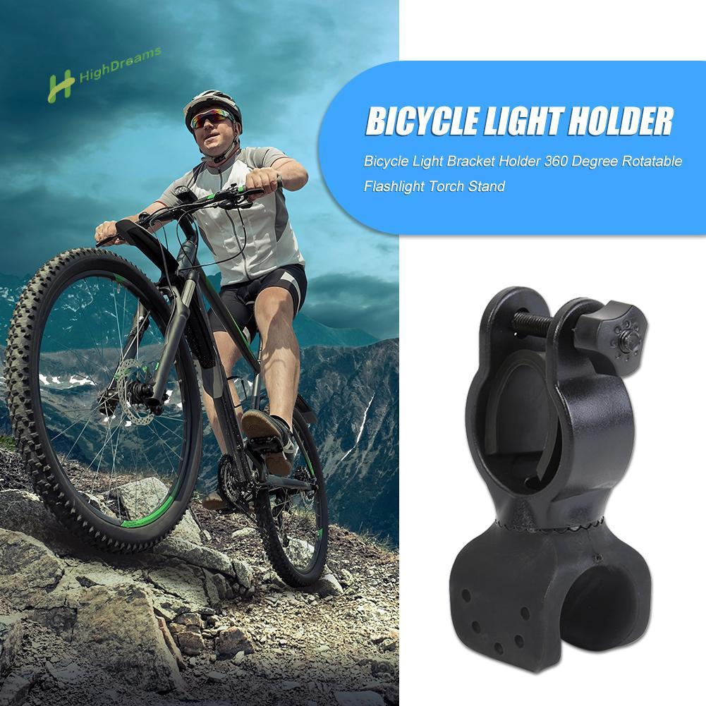 Bicycle Light Bracket Holder 360 Degree Rotatable Flashlight Torch ...