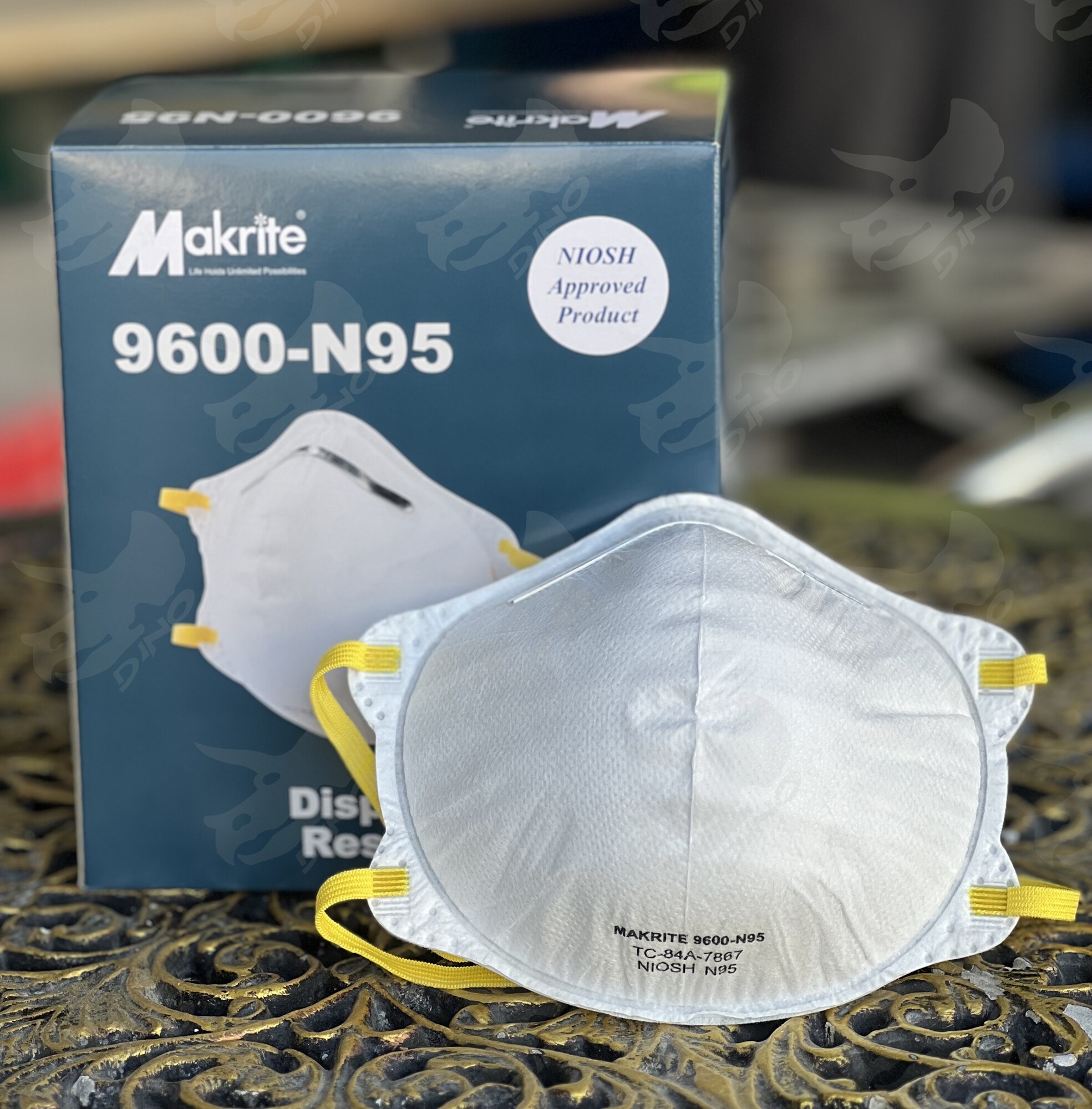 หน้ากากป้องกันอนุภาดฝุ่นละออง N95 (MAKRITE 9600-N95) | Lazada.co.th