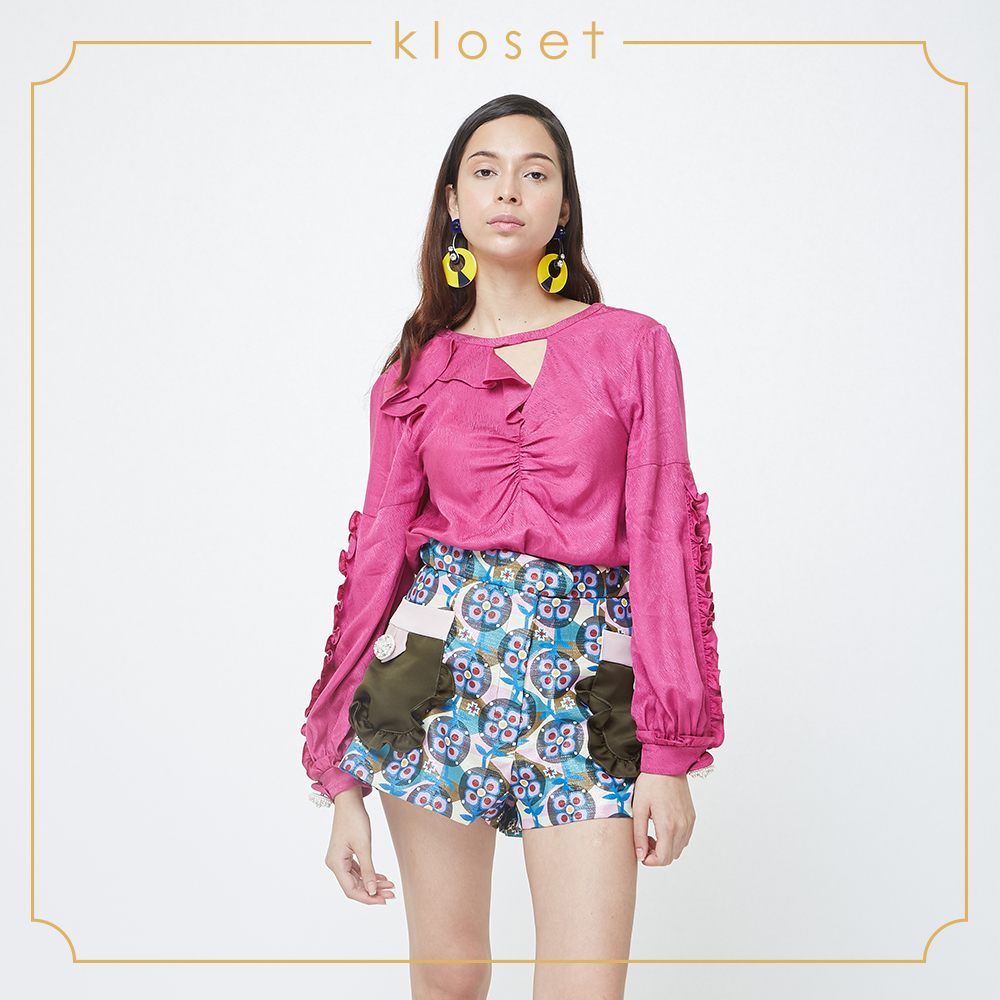Kloset Printed Shorts With Puff Pocket (SH18-P002)เสื้อผ้าผู้หญิง เสื้อ ...