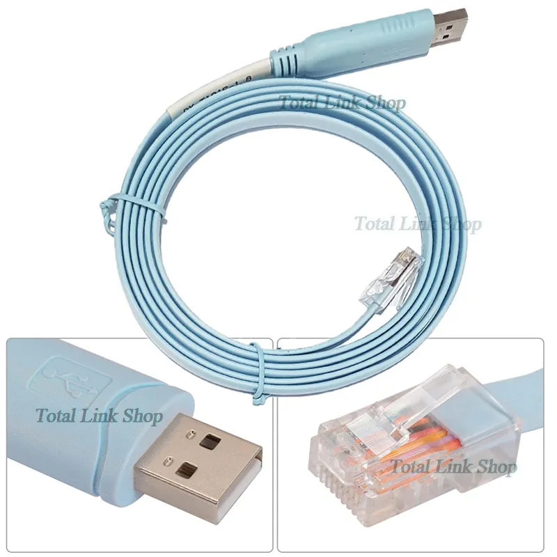 ส่งไวมากสายเคเบิ้ล USB to LAN Console สำหรับ Cisco Routers USB to RJ45 ...