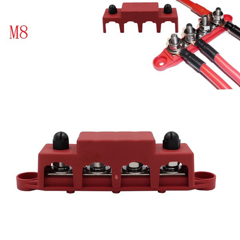 DC 48V 250A 4 Terminal Studs Busbar Power Distribution Block BUSBAR Box ...