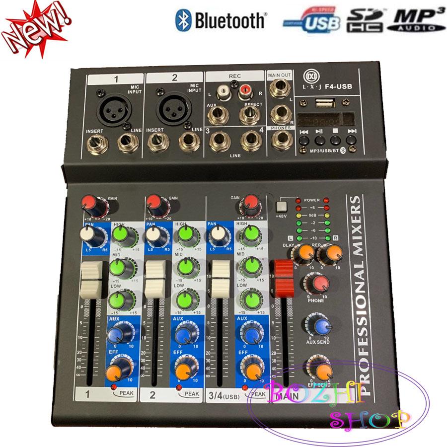 มิกเซอร์ สเตอริโอมิกเซอร์4ช่อง MIXER 4CH BLUETOOTH USB MP3 DIGITAL ...