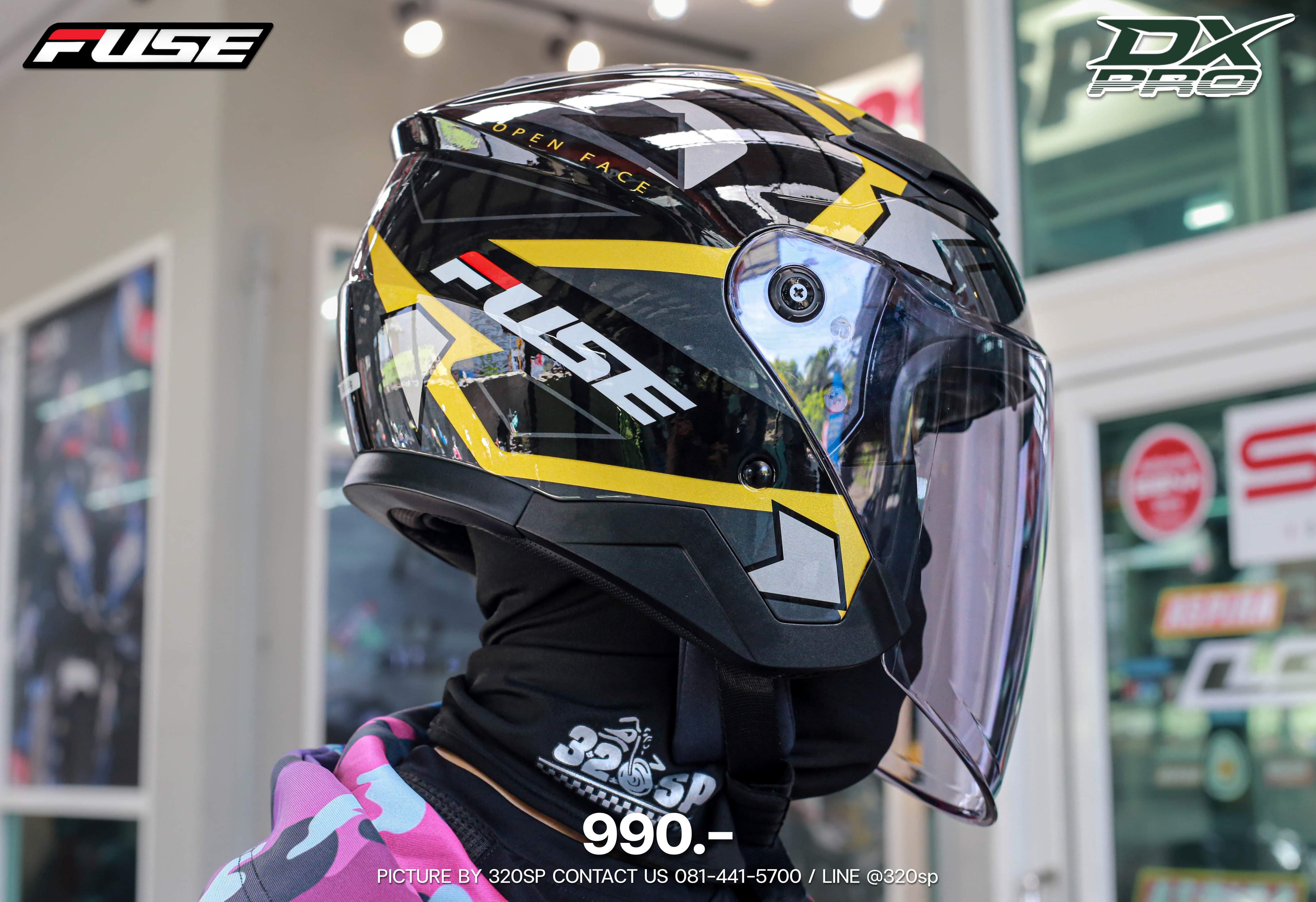 หมวกกันน็อคครึ่งใบ FUSE รุ่น DX-PRO 7 ลายล่าสุด ส่งไว - 320SP - ThaiPick