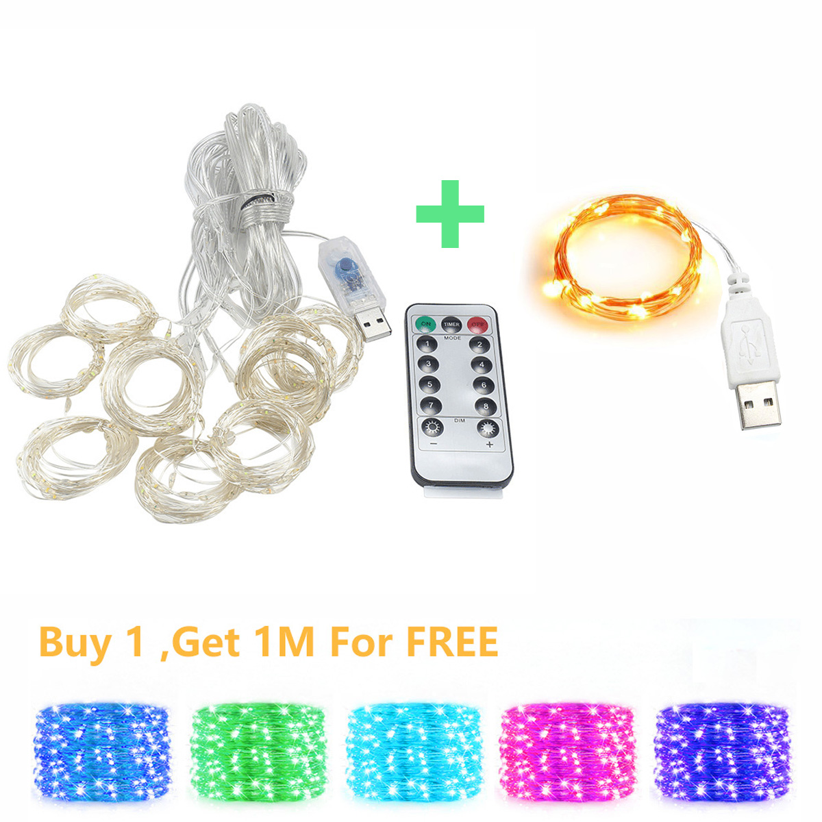 LED String Lights Christmas Decoration Remote Control USB Wedding ...