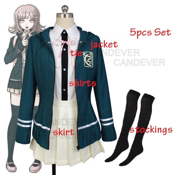 Danganronpa 2 Nanami ChiaKi Cosplay Costume High School Students ...