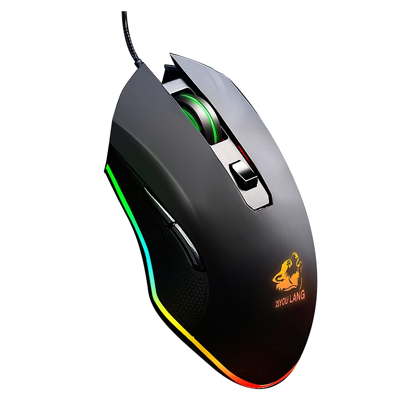 ZIYOU LANG for Free Wolf V1 Mechanical Gaming Mouse 3200DPI LED 6 Button USB Wired Pro Ergonomic ...