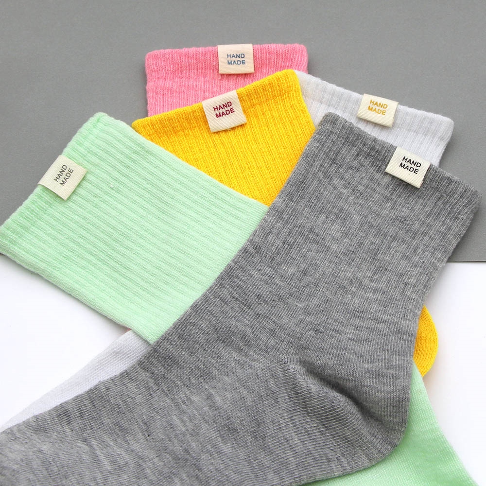 50Pcs Beige Clothes Tags Colorful Hand Made Labels For Sock Hats ...