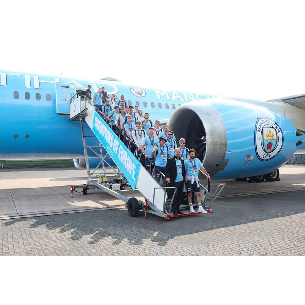 Manchester City UEFA Champions League Champions Etihad Airlines Boeing ...