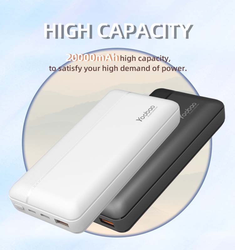 Yoobao Powerbank 20000mAh Fast ChargeQCPD20W รุ่น PD21-V2-BK สีดำ มอก. ...