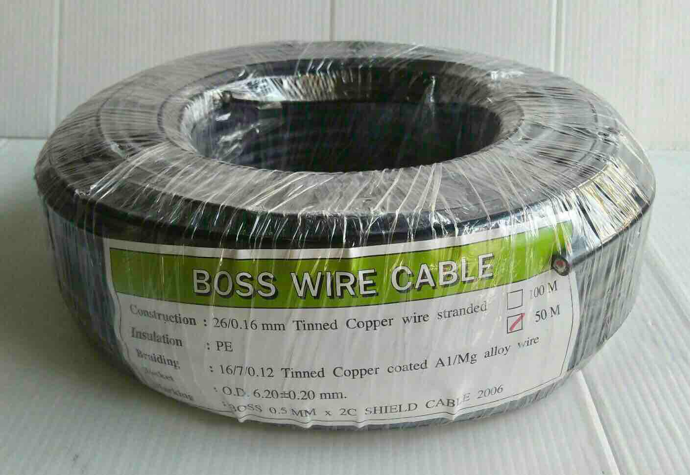 สั่งปุ๊บ ส่งปั๊บBoss สายไมค์สเตอริโอขนาด 2C x 0.5 ยาว 50 เมตร ขนาด 6sq.mm - Densiam - ThaiPick