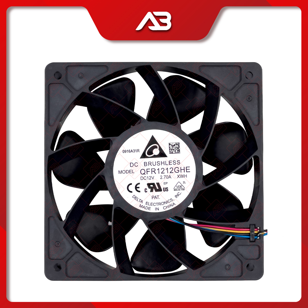 DELTA พัดลม 5 นิ้ว 12VDC 2.70A รุ่น GFR1212GHE (สำหรับ ASIC Antminer ...