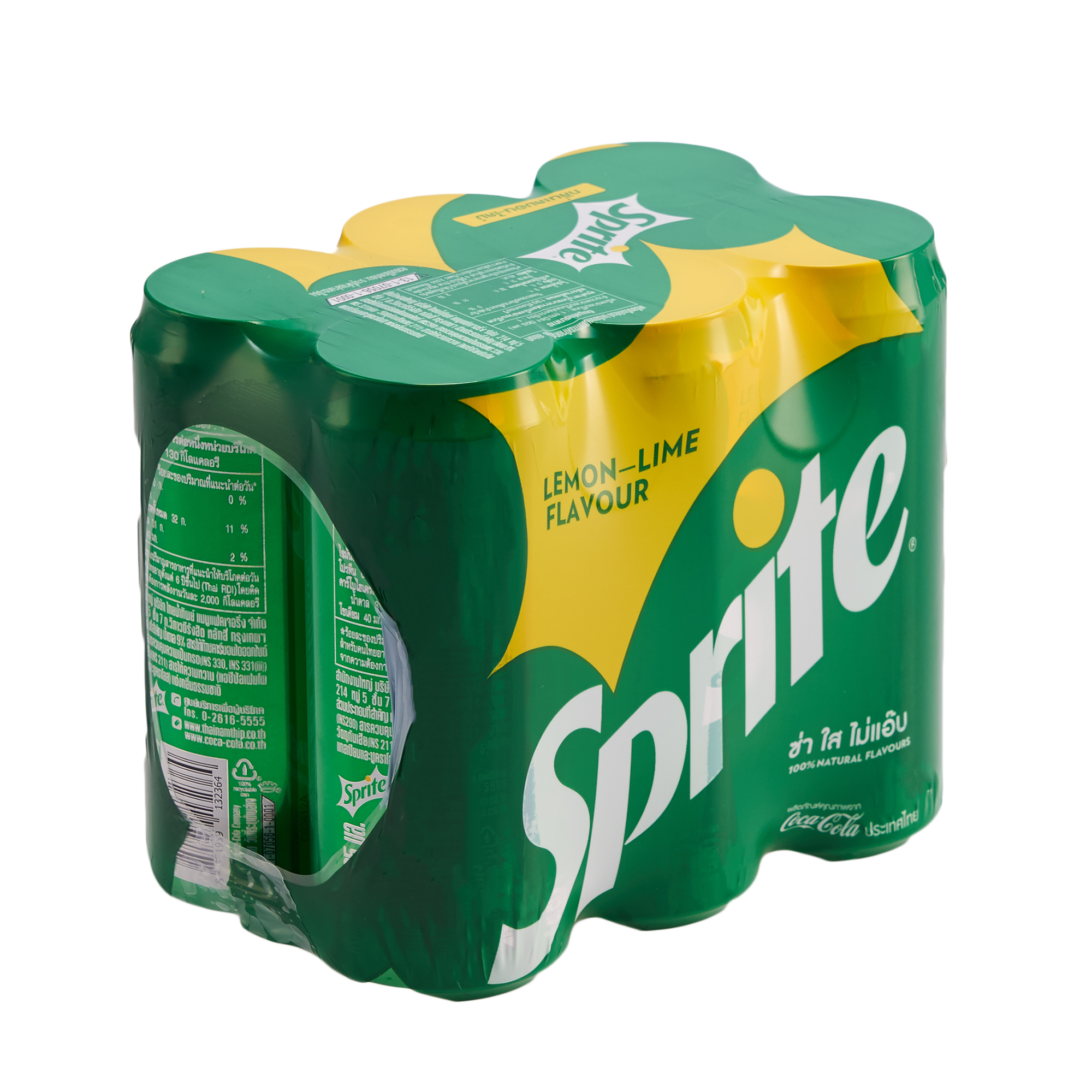สไปรท์ น้ำอัดลม 325 มล. 6 กระป๋อง Sprite Soft Drink Original 325ml Pack ...