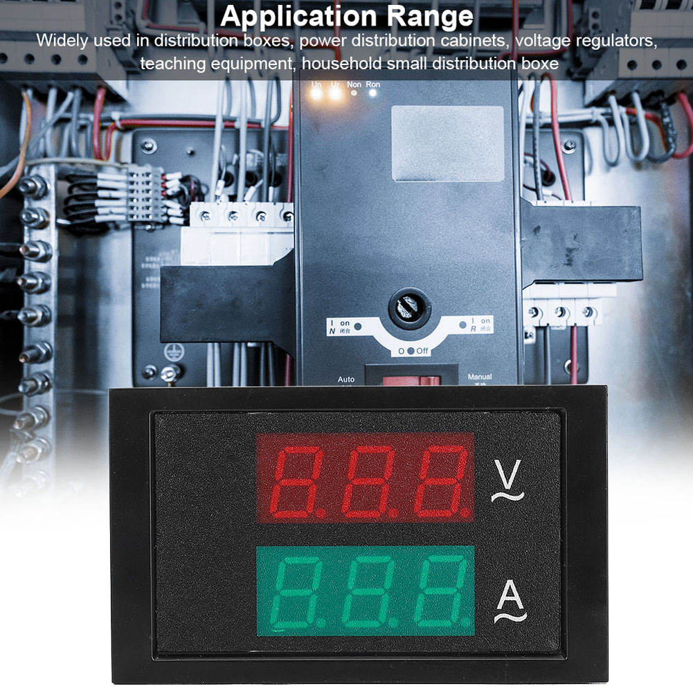 DL85-2041 เครื่องวัดแรงดันไฟฟ้ากระแสสลับแบบ Dual Display AC80-300V 0-50A พร้อมหม้อแปลงกระแสไฟ ...