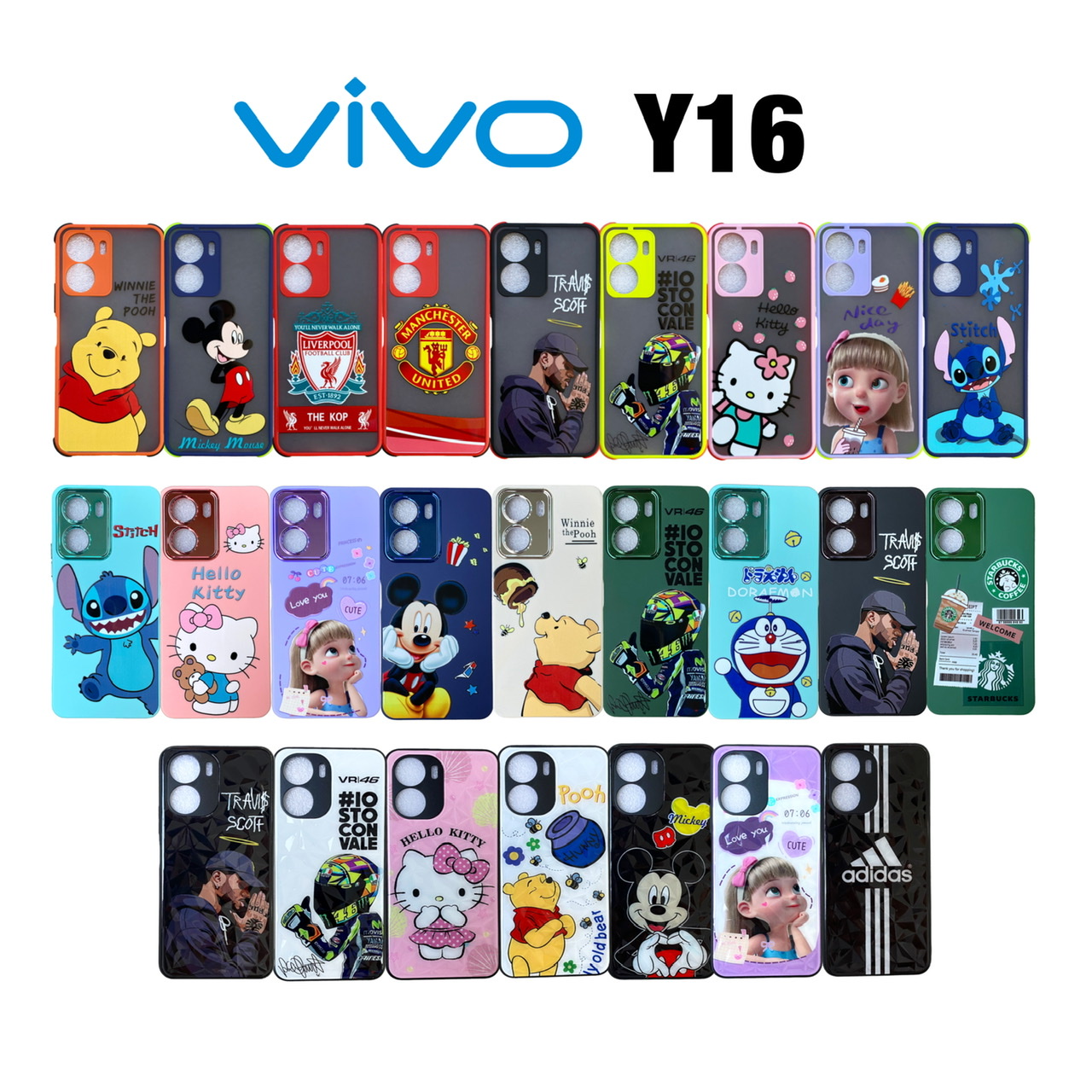 เคส vivo Y16 4G เคสวีโว่ เคสกันกระแทก วีโว่ เคส การ์ตูน case - Happy ...
