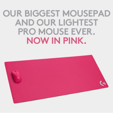 LOGITECH ️FLASH SALE️ (ราคาพิเศษ) GAMING MOUSE PAD G840 XL MAGENTA (GMP ...