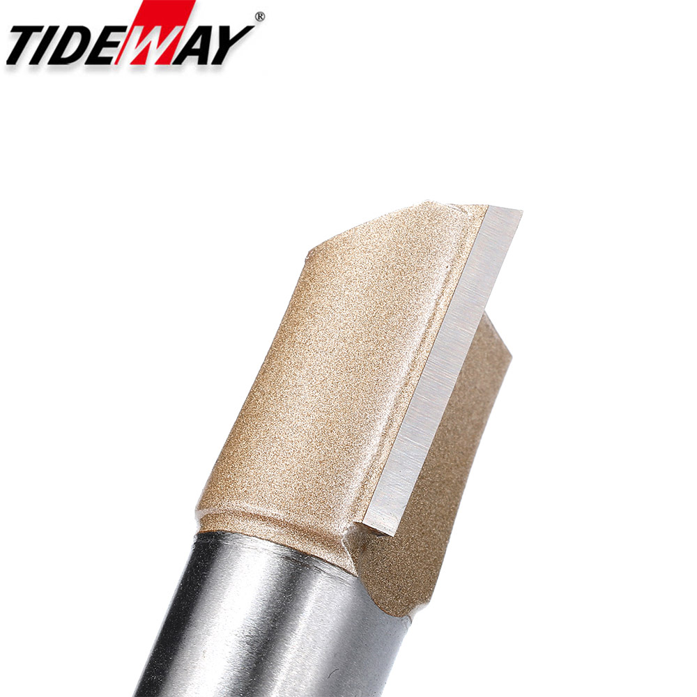 Tideway Straight Router Bits 1/2 1/4 Shank Double Flute Plunge Milling ...