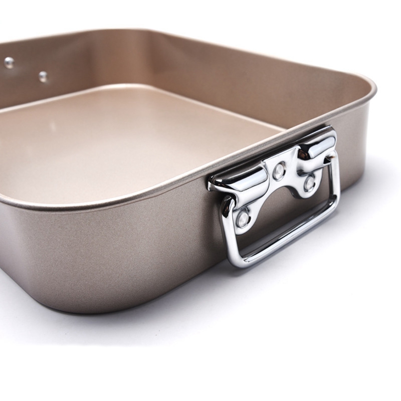 Kitchen Nonstick Rectangular Deep Dish Roasting Pan Barbecue Bakeware ...